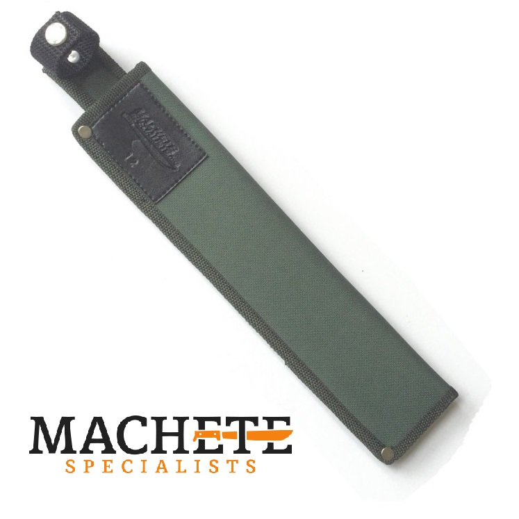 Green Canvas 12 Inch Asian Machete Sheath - MacheteSpecialists.com